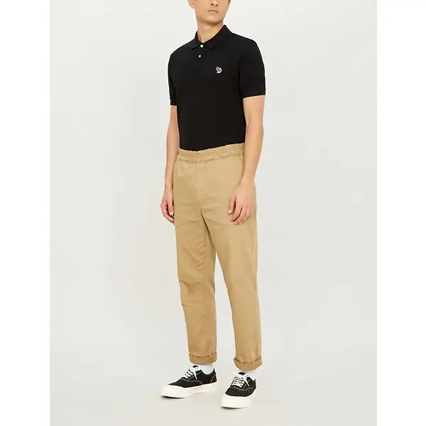Paul Smith Zebra-embroidered Cotton-piqué Polo Shirt - Black