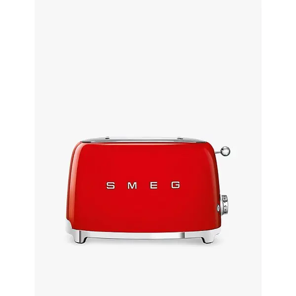 SMEG Logo-plaque Two-slice Stainless-steel Toaster - Red