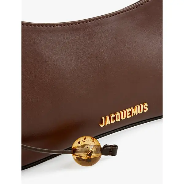 Jacquemus Le Bisou Perle Leather Shoulder Bag - Medium Brown