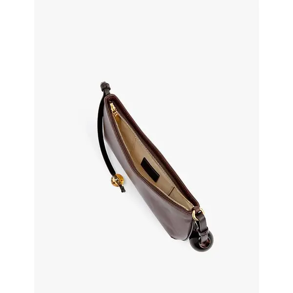 Jacquemus Le Bisou Perle Leather Shoulder Bag - Medium Brown