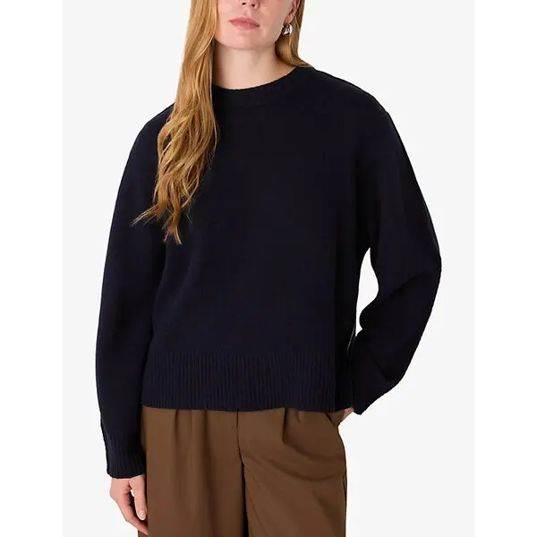 Whistles Relaxed-fit Wool Jumper With Side-split