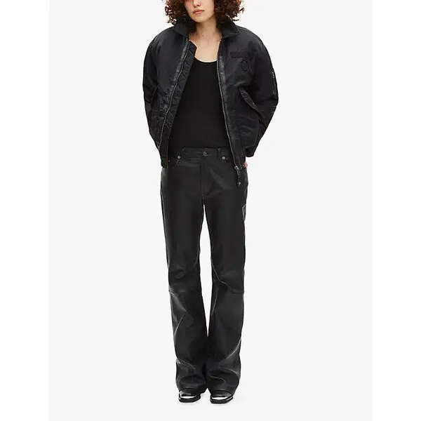 The Kooples Branded Shell Bomber Jacket