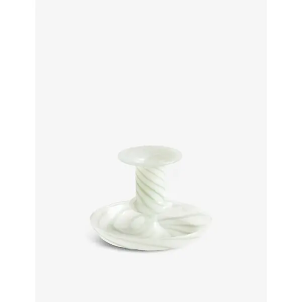 HAY Flare Glass Candle Holder 7.5cm - Green