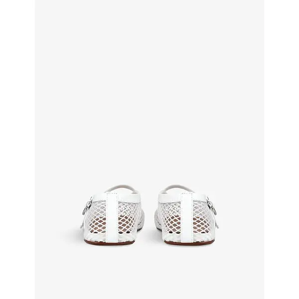 Alaïa Ballerina Cut-out Faux-leather Courts - White
