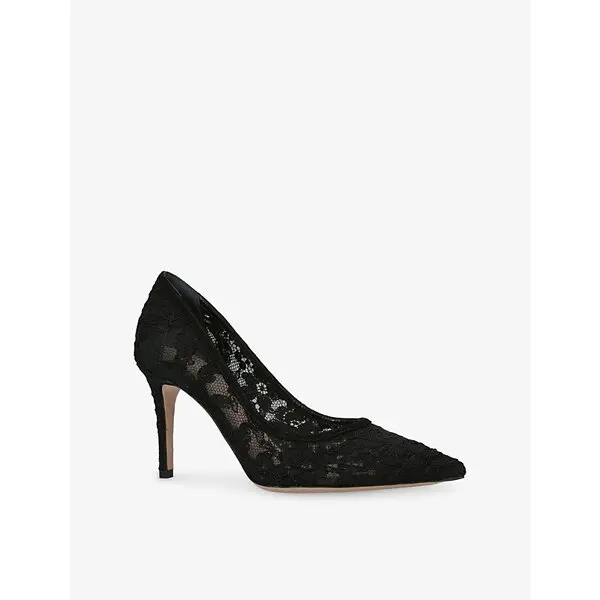 GIANVITO ROSSI Claudia 85 Lace Courts - Black