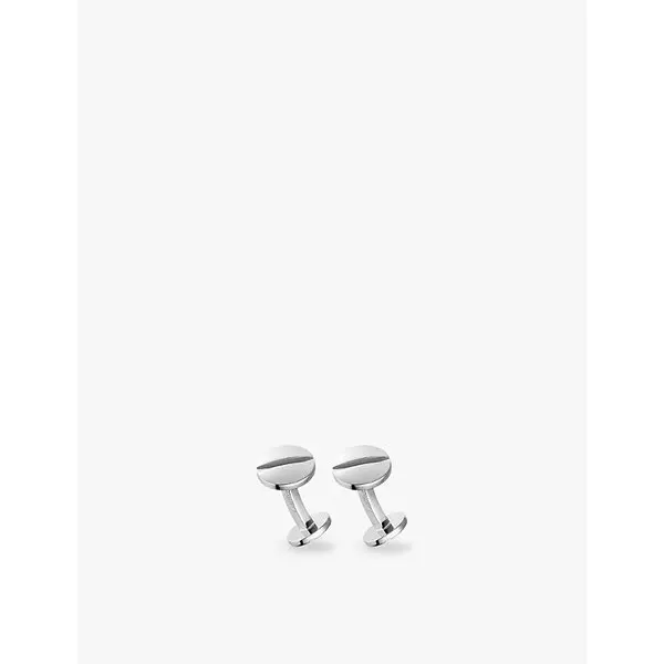 Cartier Santos De Screw-motif Palladium-plated Sterling- Cufflinks - Silver