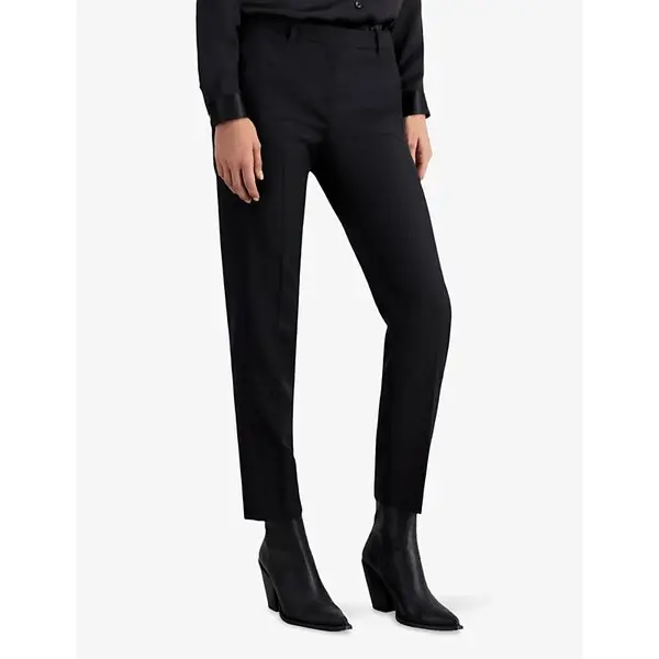 The Kooples Tailored Slim-fit Mid-rise Wool Trousers