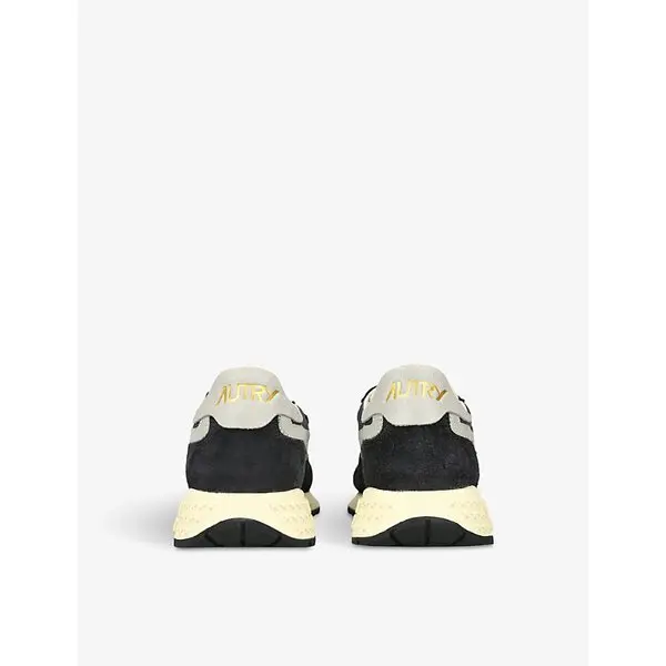 AUTRY Leather And Nylon Low-top Trainers With Brand Embroidery - Black