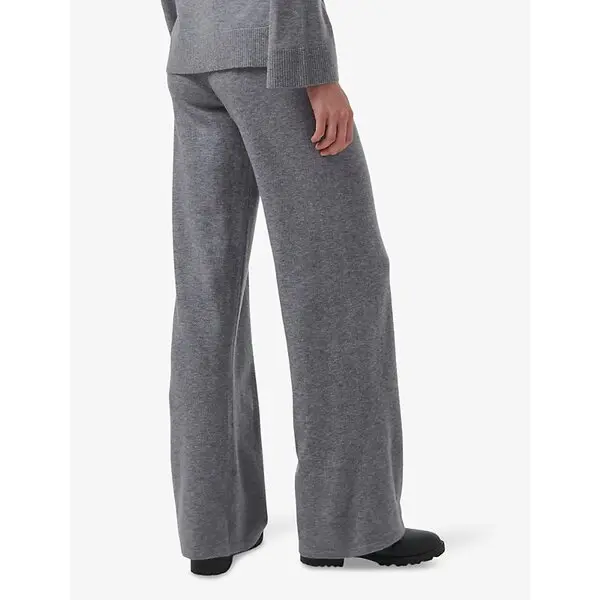LEEM Drawstring Waist Wide-leg Knitted Trousers