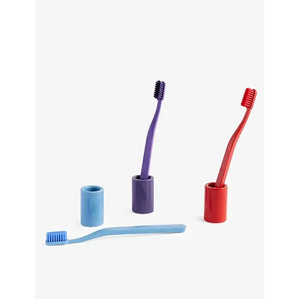 HAY Tann Branded Plastic Toothbrush - Red