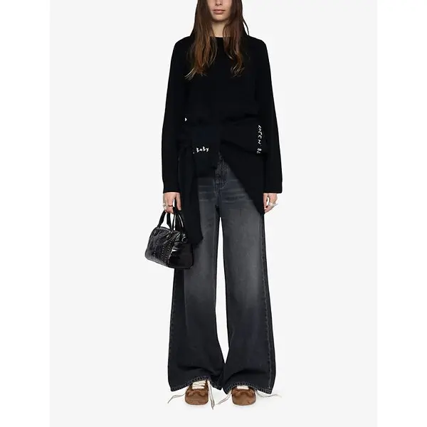 Zadig&Voltaire Cara Jumper With Metallic Elbow Patches