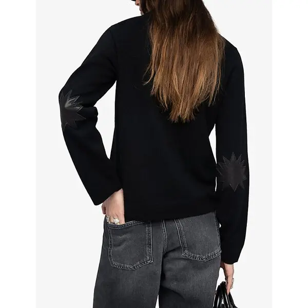 Zadig&Voltaire Cara Jumper With Metallic Elbow Patches