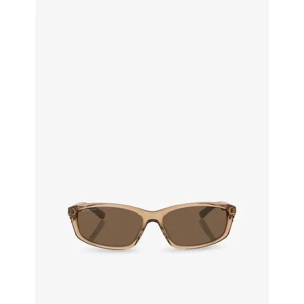 Balenciaga Bb0401s Rectangle-frame Sunglasses - Brown