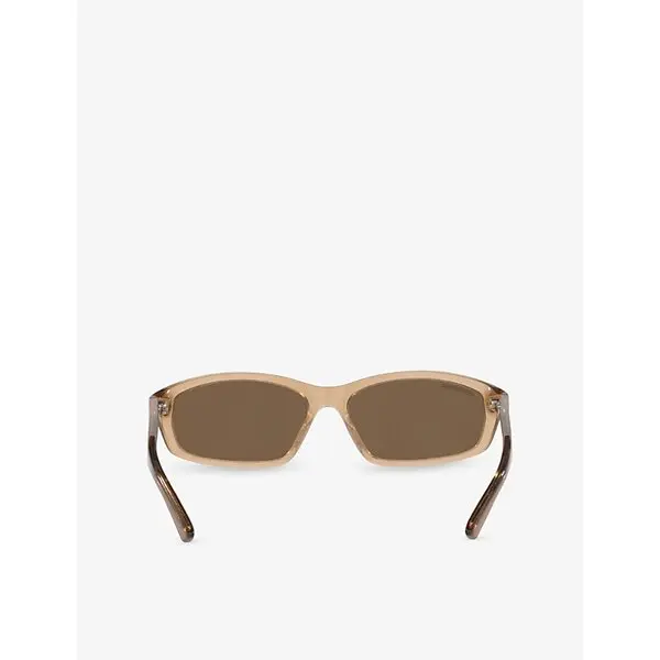 Balenciaga Bb0401s Rectangle-frame Sunglasses - Brown