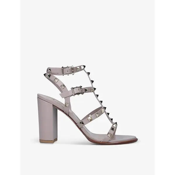 Valentino Garavani Rockstud Open-toe Leather Heeled Sandals - Blush