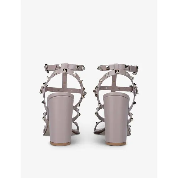 Valentino Garavani Rockstud Open-toe Leather Heeled Sandals - Blush