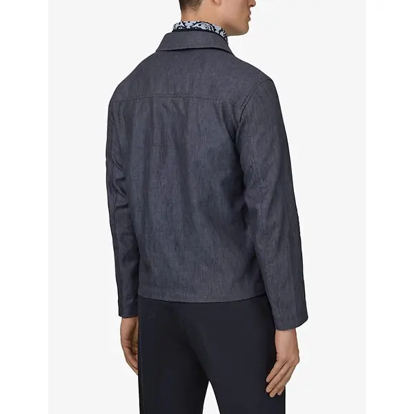 Boggi Milano Linen-blend Bomber Jacket