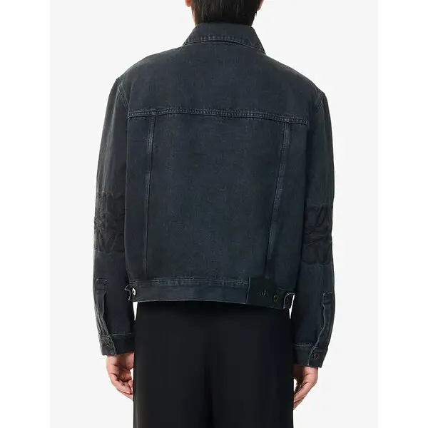 Loewe Anagram-embroidery Relaxed-fit Denim Jacket