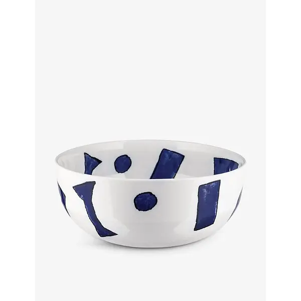 ALESSI Itsumo Porcelain Salad Bowl 25cm - Blue