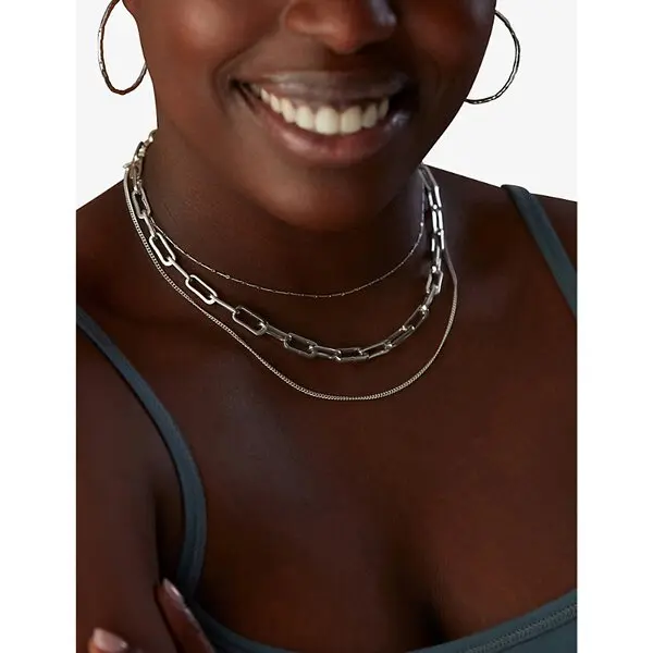 Monica Vinader Twist Sterling Rope Chain Necklace