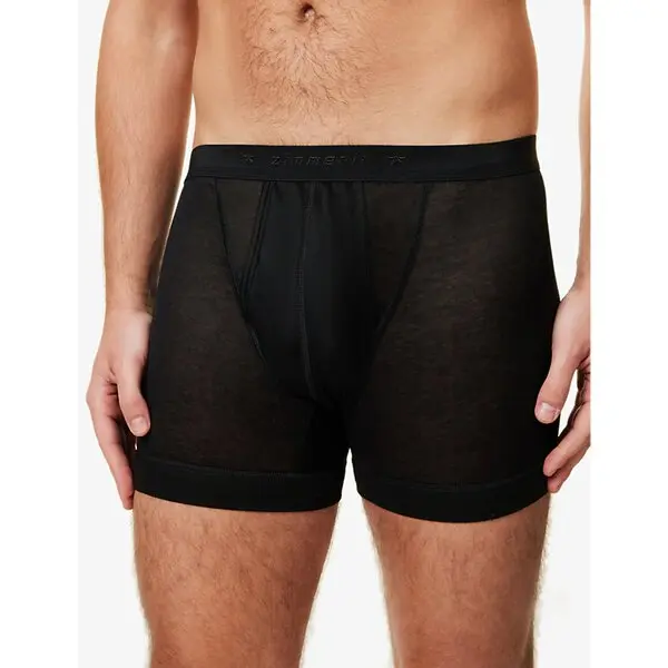 Zimmerli Classic Jersey Boxer Briefs - Black