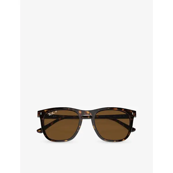 Ray-ban Rb2210 Square-frame Propionate Sunglasses - Brown
