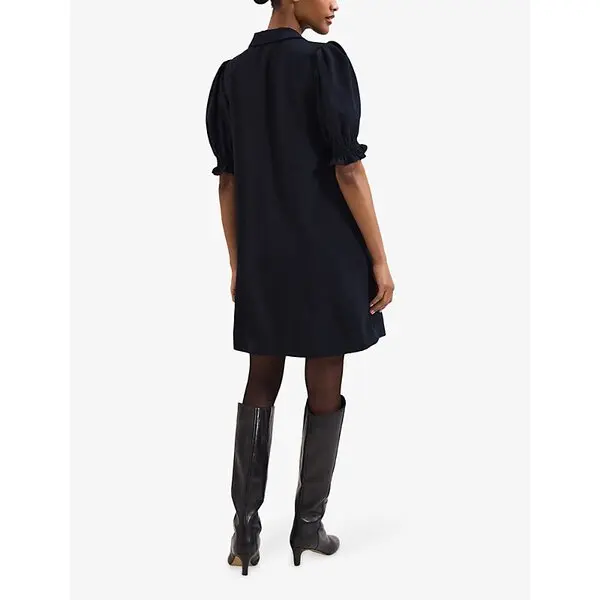 PHASE EIGHT Scallop-trim Woven Mini Dress