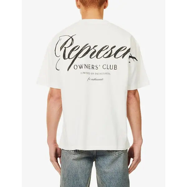 REPRESENT Script Logo-print Cotton T-shirt