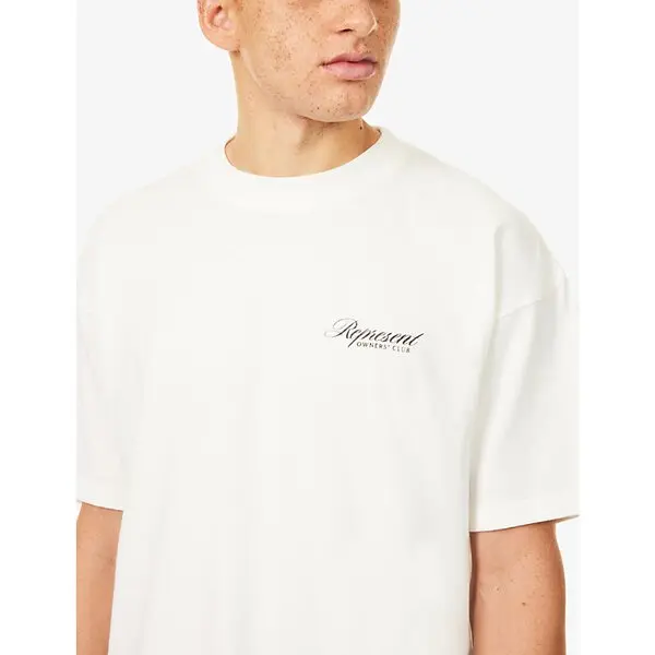 REPRESENT Script Logo-print Cotton T-shirt