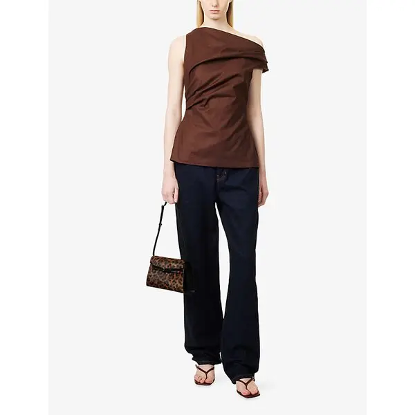 REFORMATION Dessa Asymmetric Off-shoulder Top