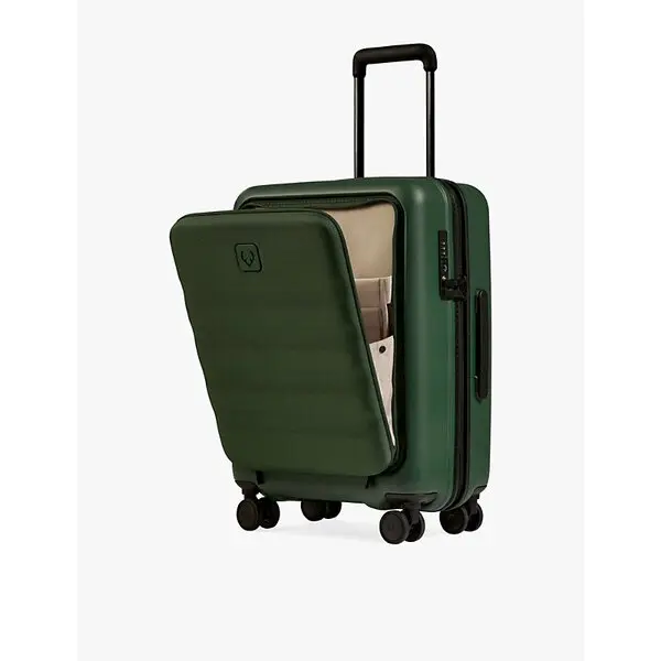 ANTLER Icon Stripe Front-pocket Polycarbonate Cabin Suitcase 56cm - Green