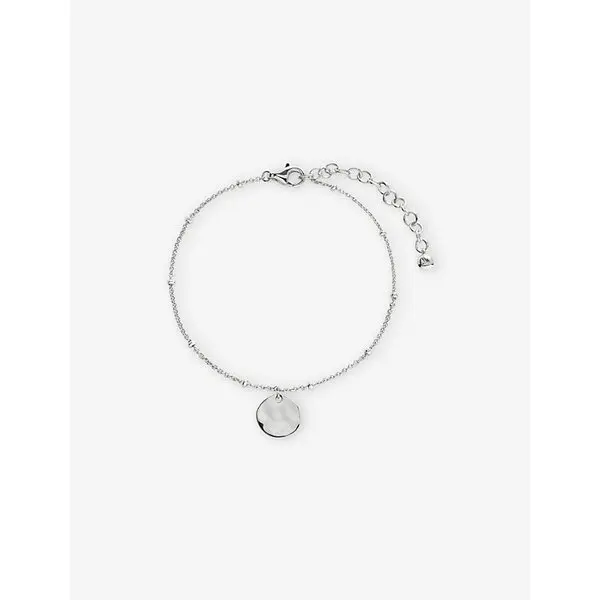 Monica Vinader Sterling Hammered Disc Chain Bracelet - Silver