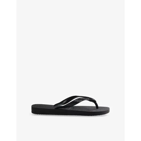 Havaianas Logo-embossed Rubber Flip-flops - Black