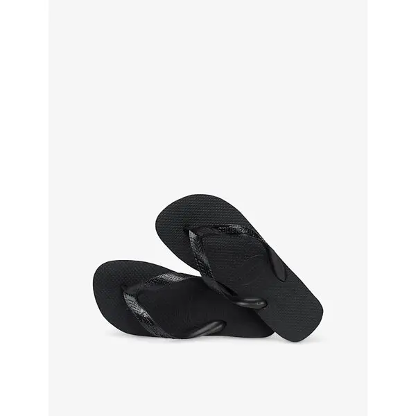 Havaianas Logo-embossed Rubber Flip-flops - Black