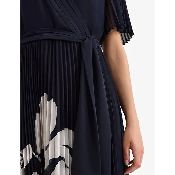 PHASE EIGHT Floral-print Woven Maxi Dress - Navy