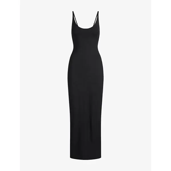 SKIMS Stretch-modal Maxi Dress - Obsidian