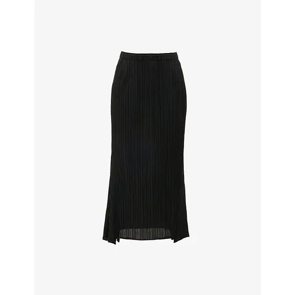 Issey Miyake Pleated Knitted Midi Skirt