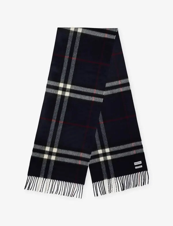 Burberry Check-pattern Cashmere Scarf - Ink