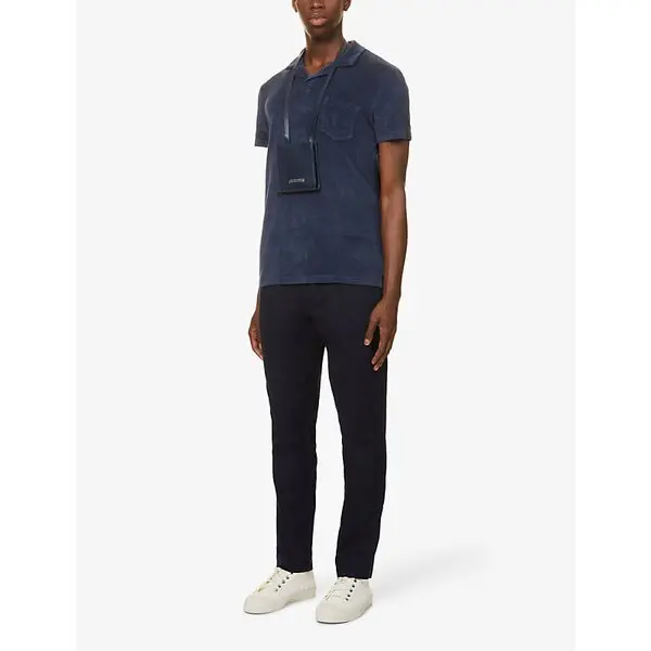 Orlebar Brown Terry Relaxed-fit Cotton Polo Top - Navy