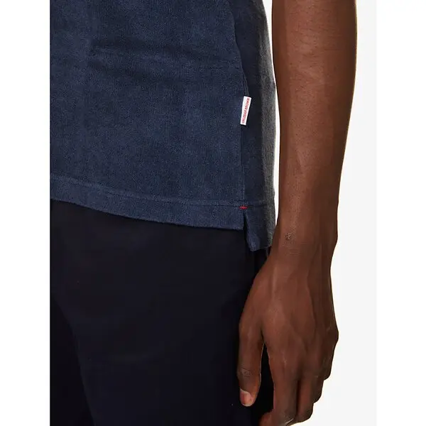 Orlebar Brown Terry Relaxed-fit Cotton Polo Top - Navy