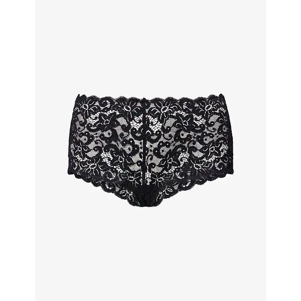 Hanro Moments Stretch-lace Maxi Briefs - Black