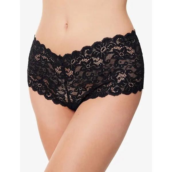 Hanro Moments Stretch-lace Maxi Briefs - Black