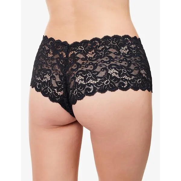 Hanro Moments Stretch-lace Maxi Briefs - Black