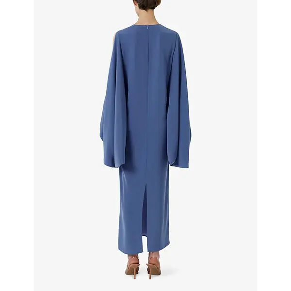 LEEM Contrast Split-sleeve Woven Kaftan - Blue