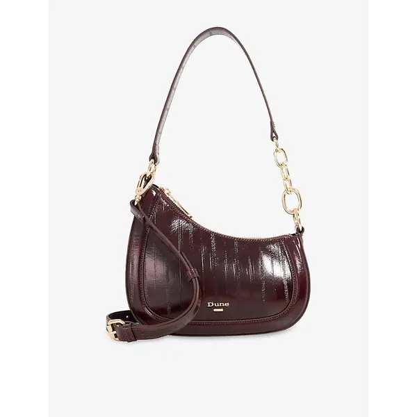 DUNE Leather Shoulder Bag - Burgundy Leather