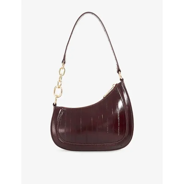 DUNE Leather Shoulder Bag - Burgundy Leather