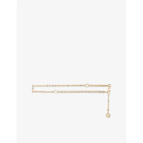 Maje Clover Charm Brass Belt - Gold