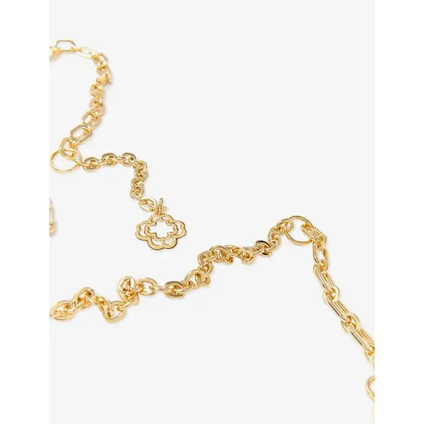 Maje Clover Charm Brass Belt - Gold
