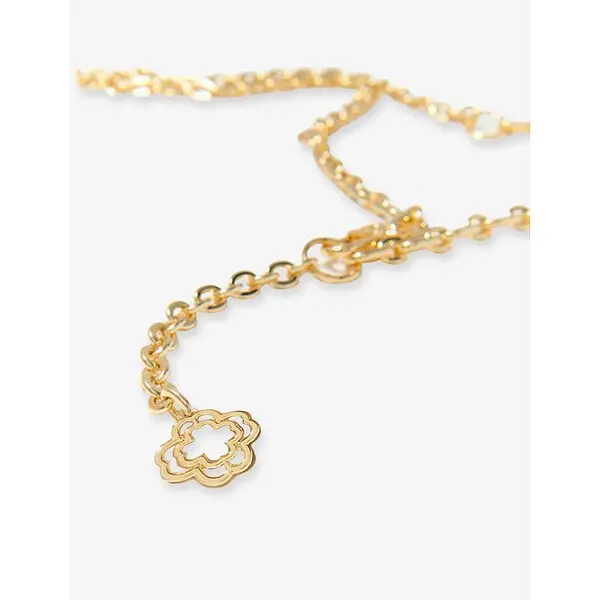 Maje Clover Charm Brass Belt - Gold