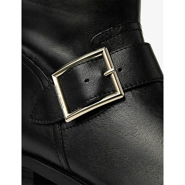 JIMMY CHOO Biker Mid Leather Boots